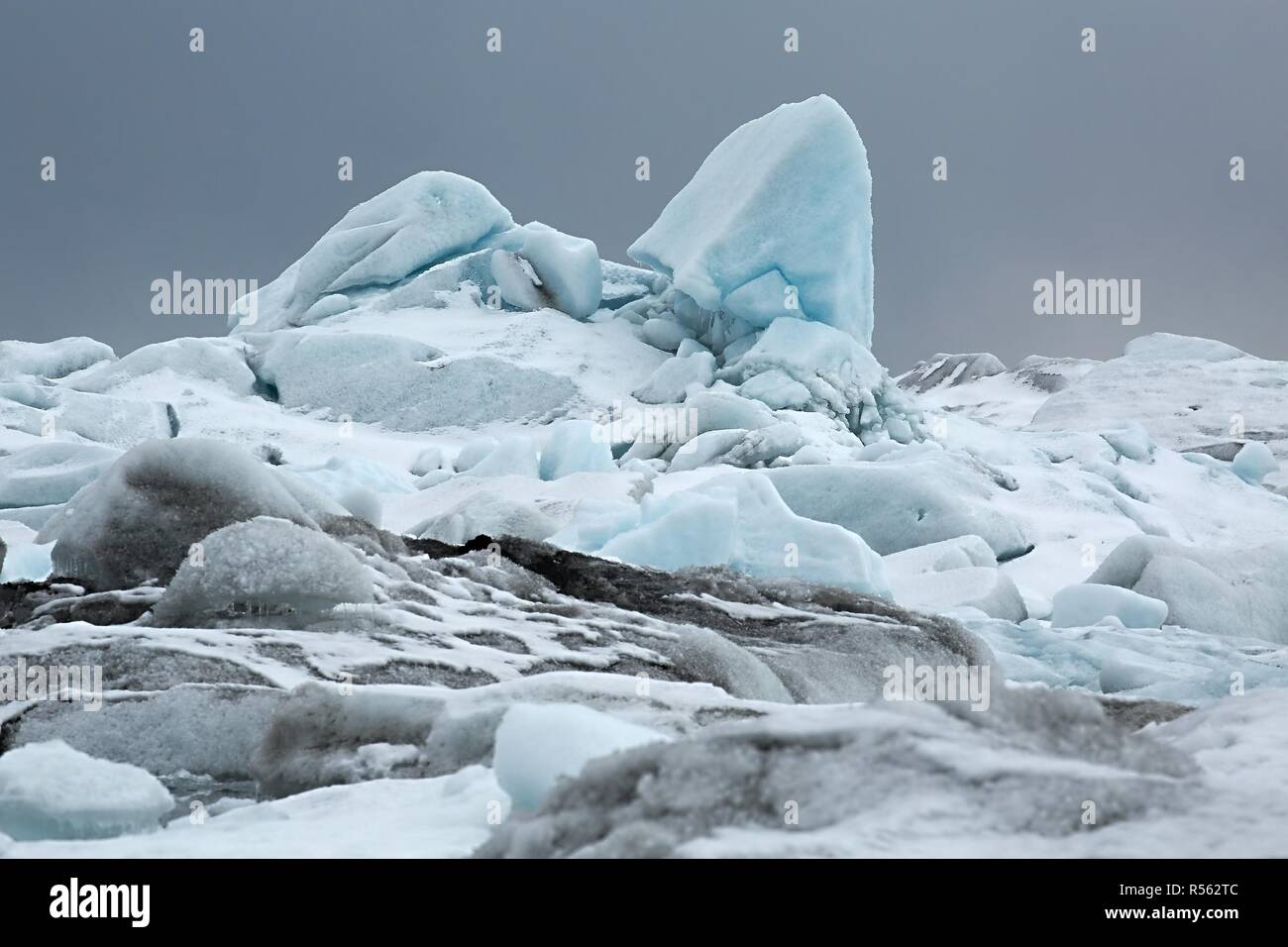Icebergs clogged up Stock Photo - Alamy