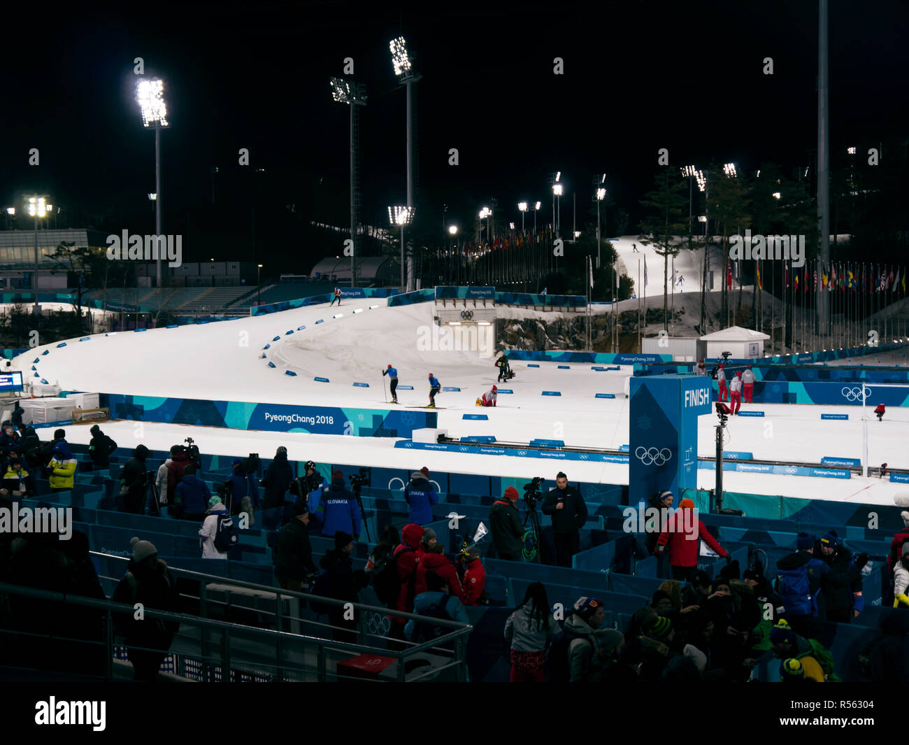Biathlon championship at the Olympic Games 2018. Alpensia Biatlon ...
