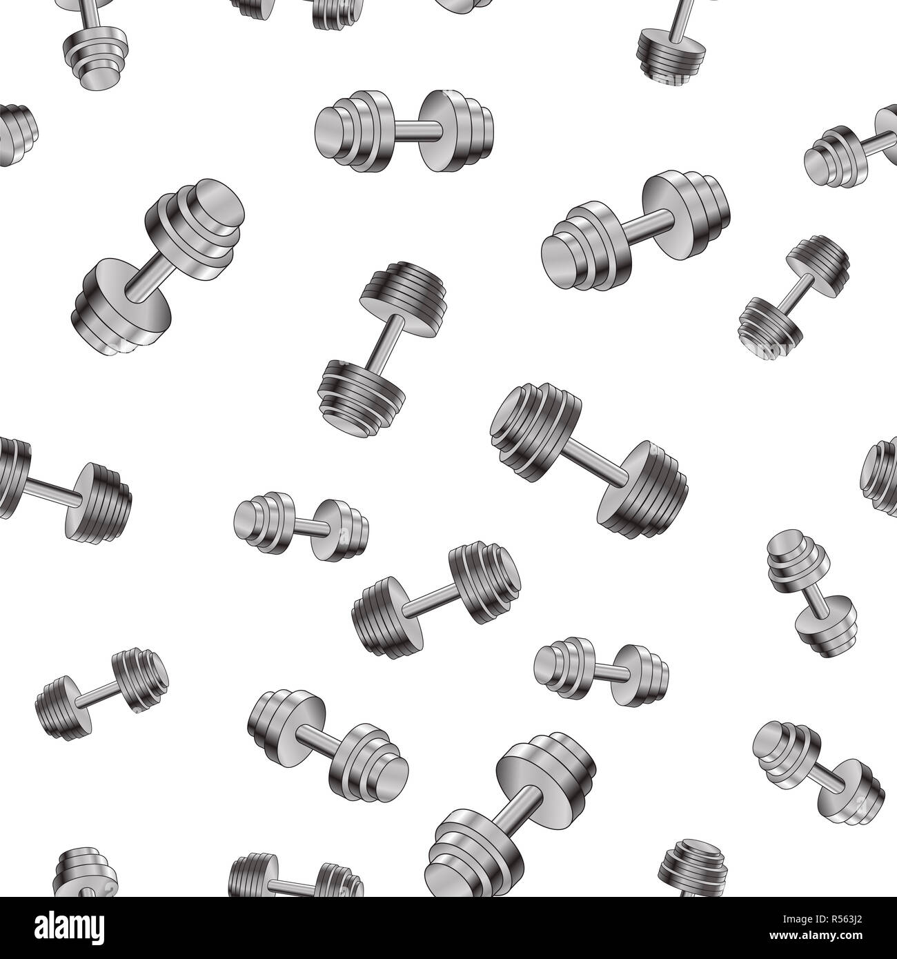 Dumbbell seamless pattern black hi-res stock photography and images - Alamy