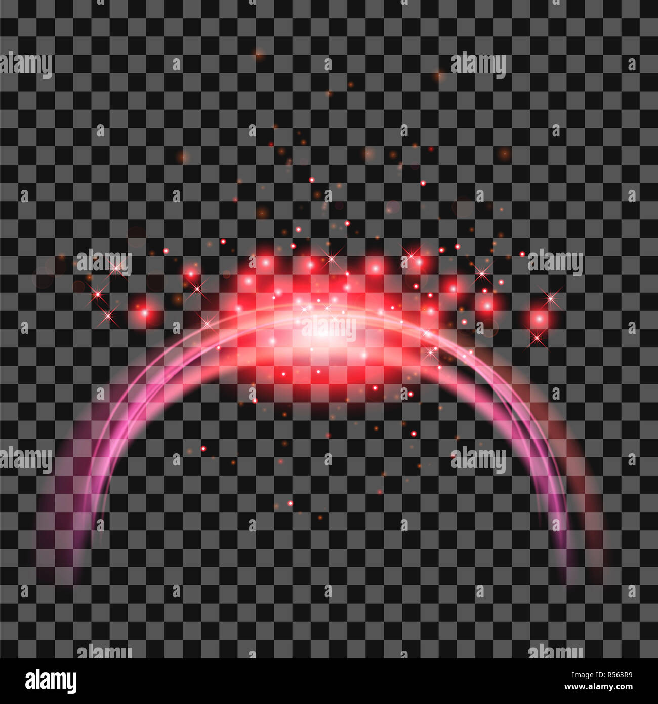 Starry Light Background. Pink Red Glowing Lines Stock Photo - Alamy
