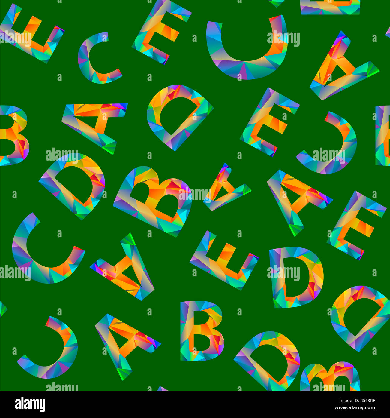 Colorful Alphabet Seamless Pattern Stock Photo - Alamy
