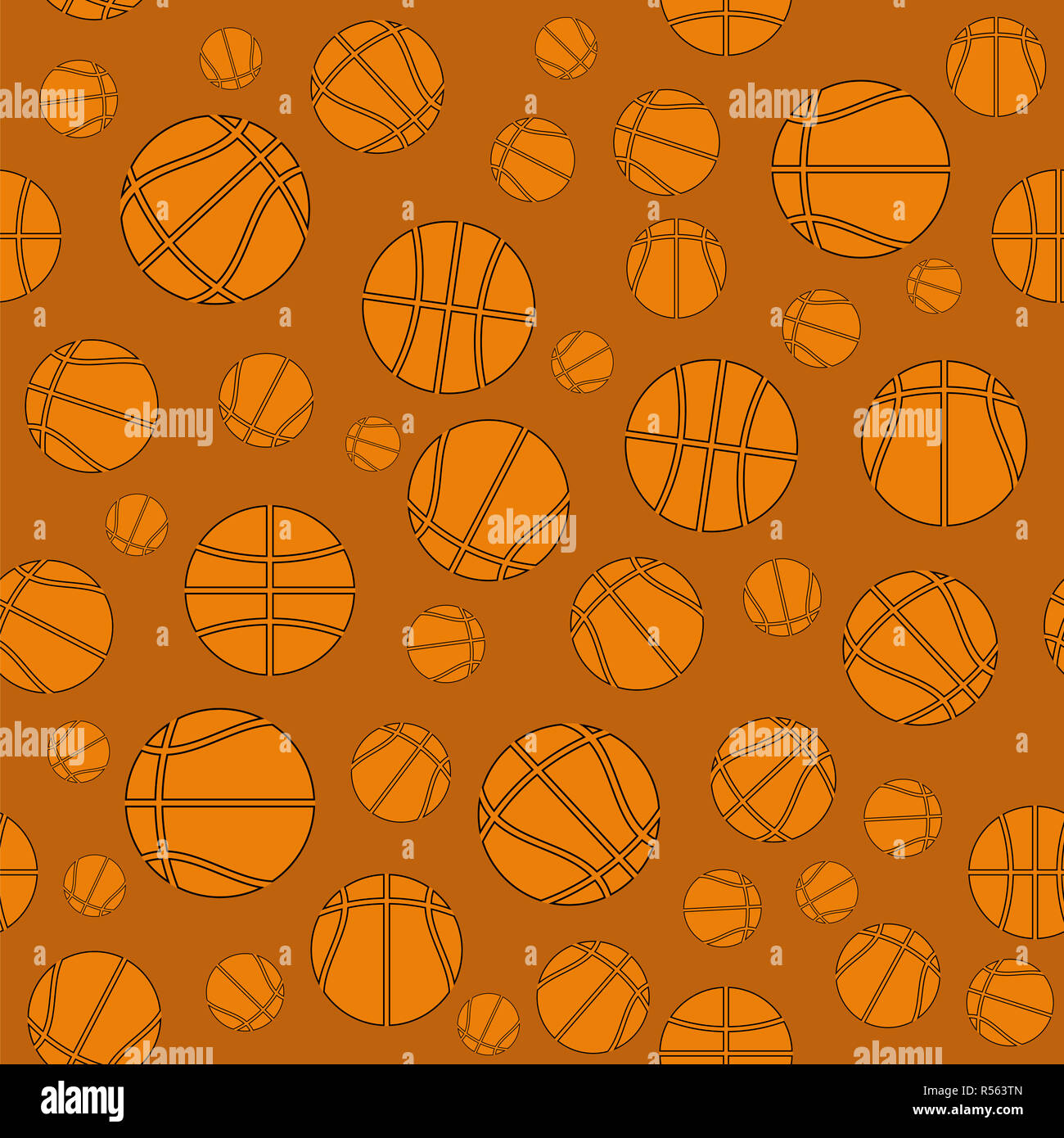 Basketball Creative Logo Seamless Pattern Stock Photo - Alamy