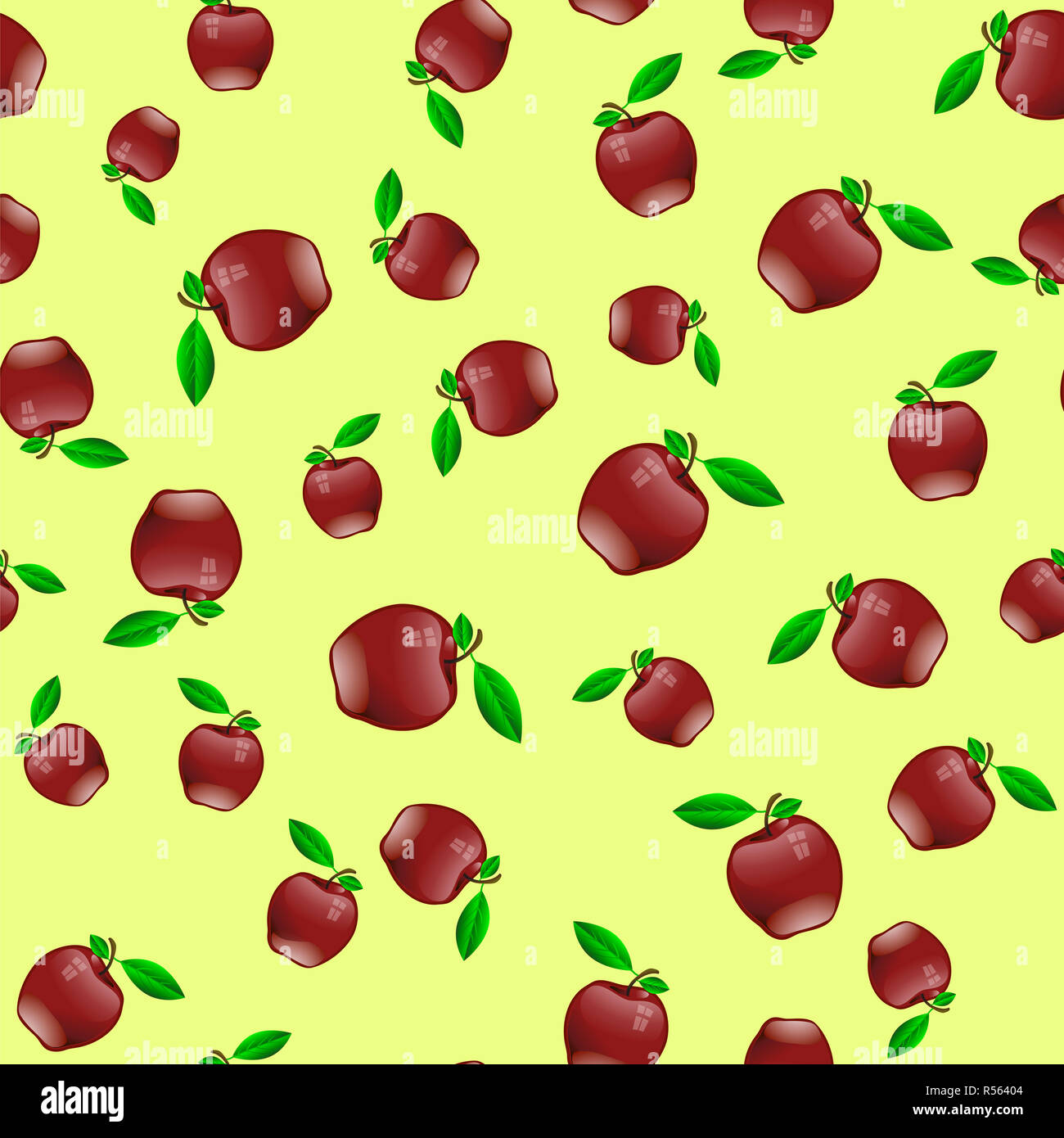 Red Apple Seamless Random Pattern Stock Photo - Alamy