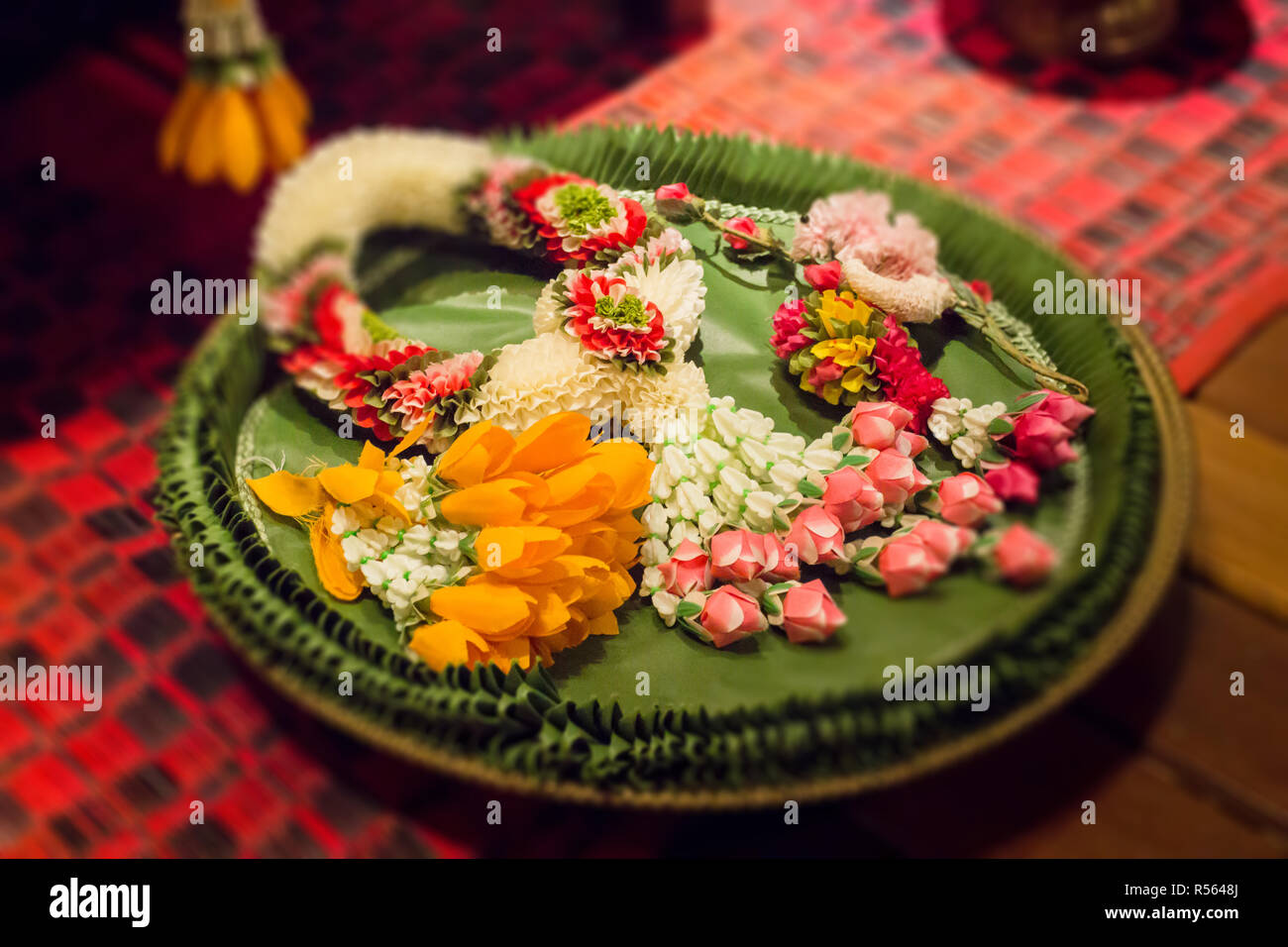 Thai Garland Handmade Of Thailand Stock Photo - Alamy