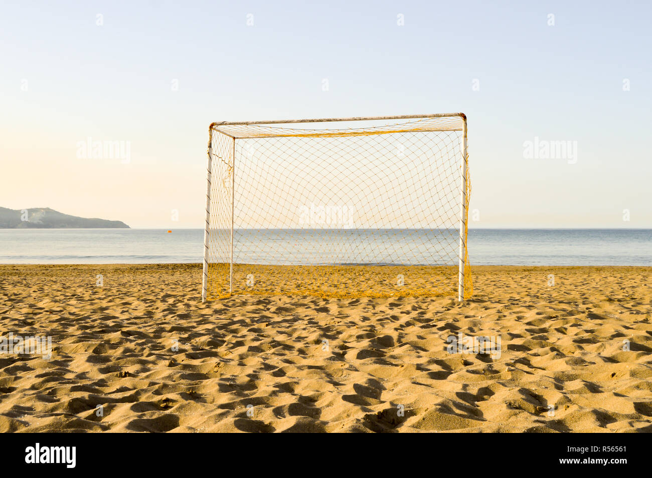 Football pitch on beach hi-res stock photography and images - Alamy