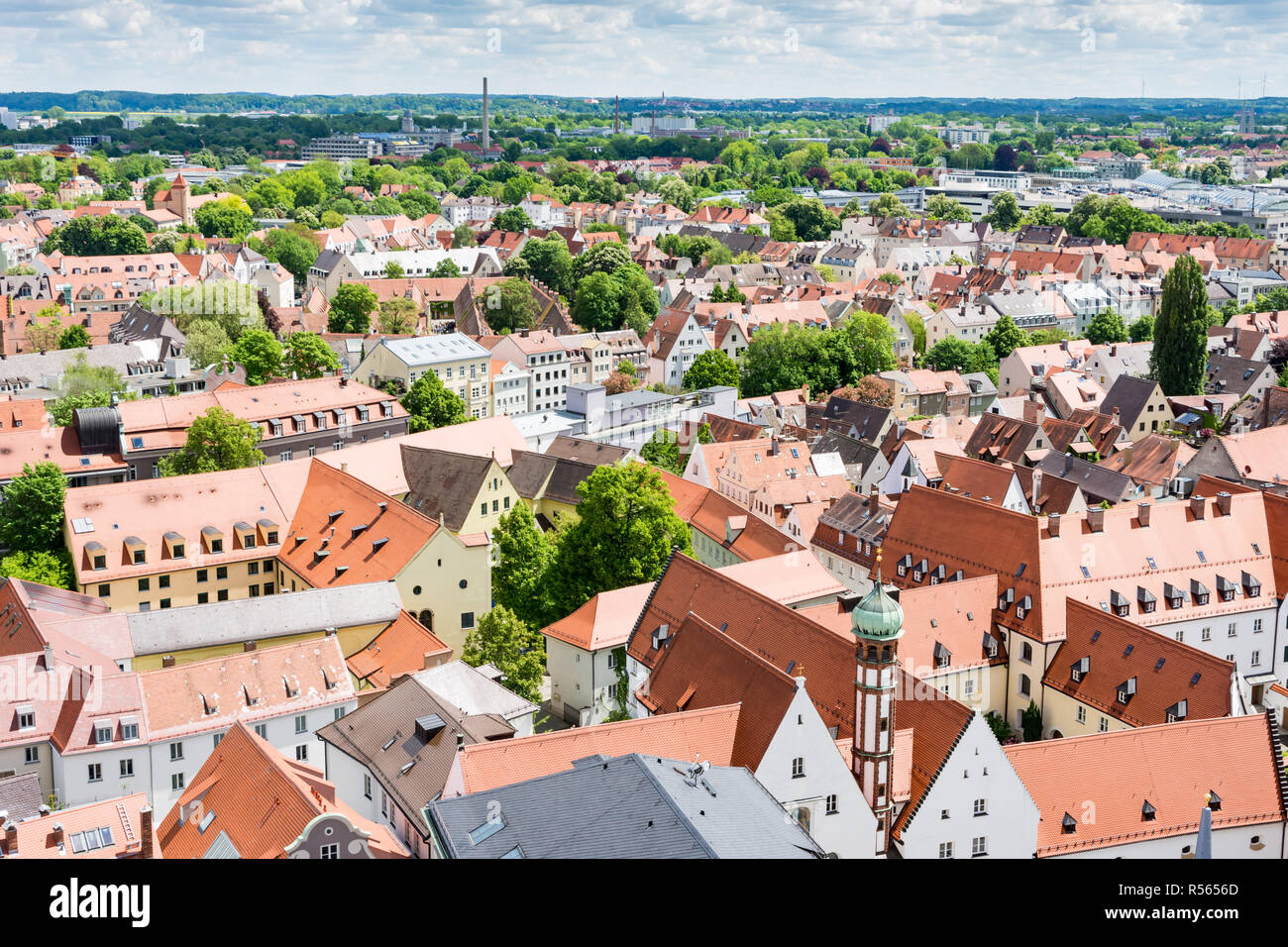 Augsburg germany rooftop town view hi-res stock photography and images ...