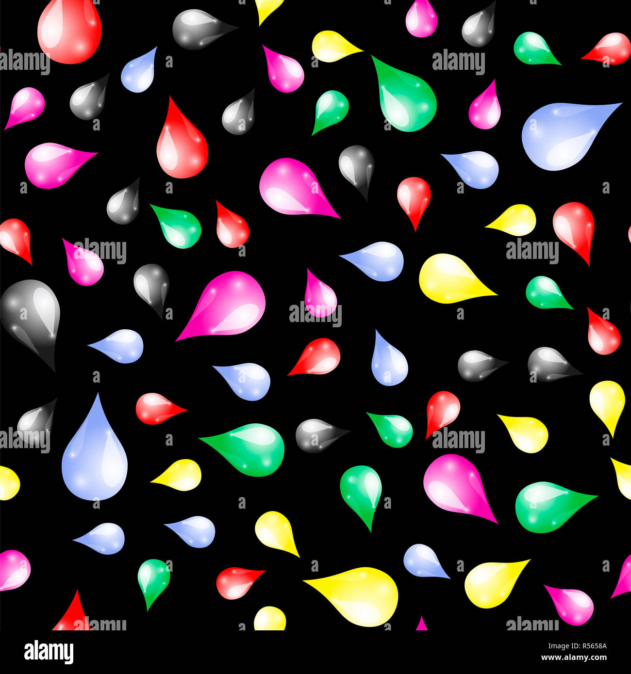 Colorful Drops Seamless Pattern Stock Photo - Alamy