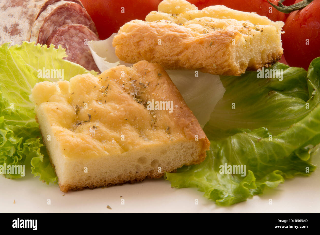 Italian rustic appetizer, tasty focaccia Stock Photo - Alamy