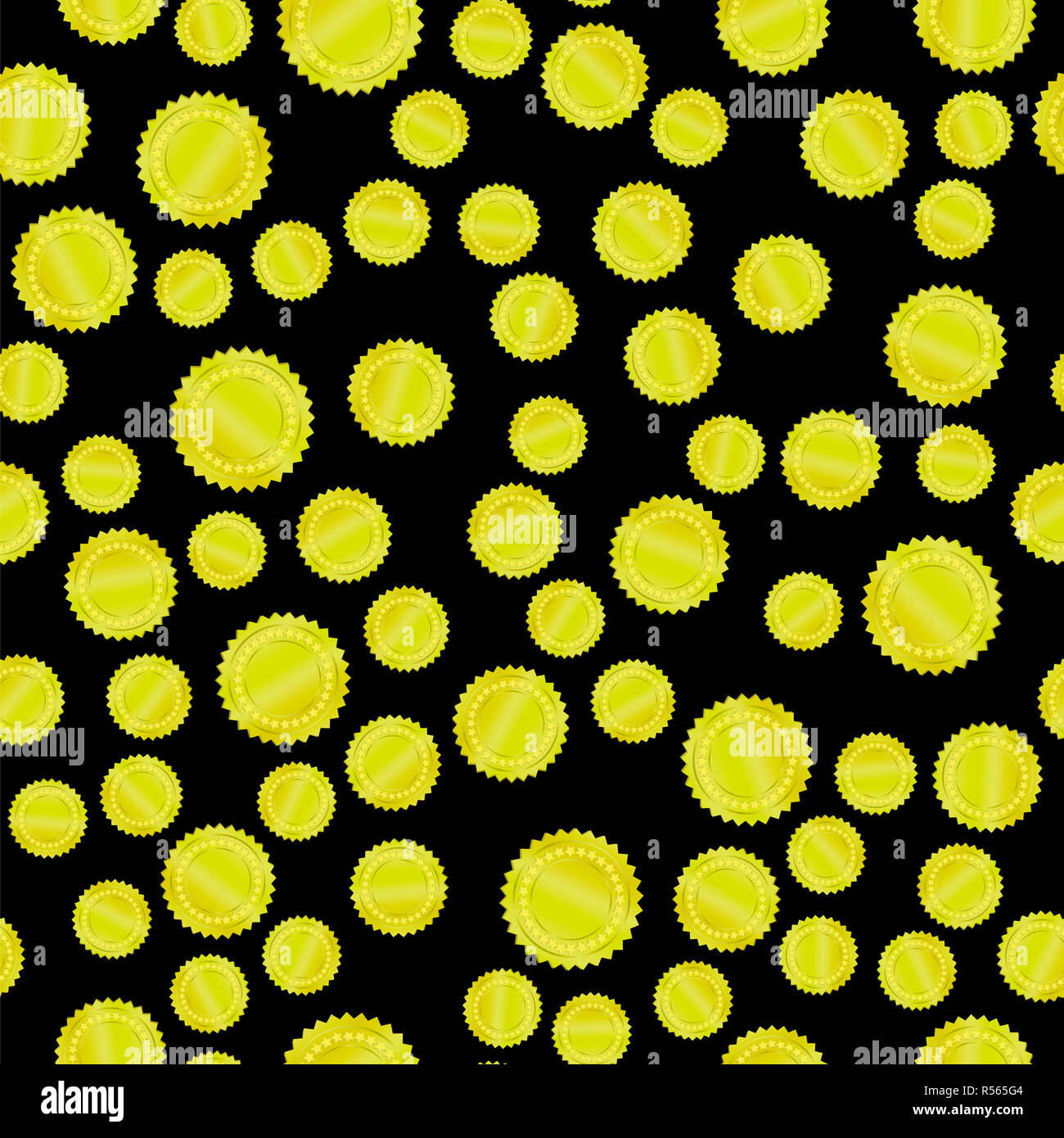Gold Medal Seamless Pattern Stock Photo - Alamy