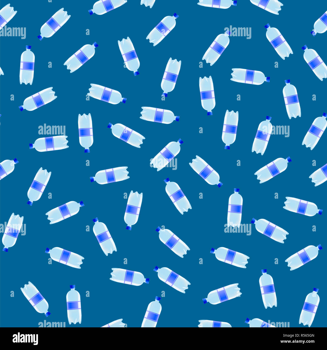 Plastic Water Bottles Seamless Pattern Stock Photo - Alamy