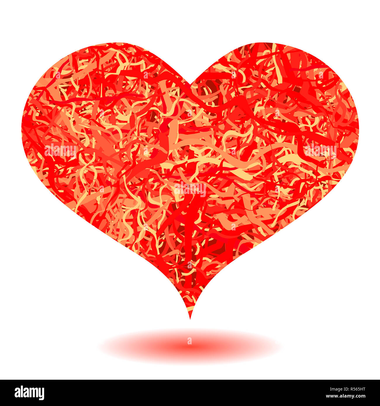 Red Heart Isolated Stock Photo - Alamy