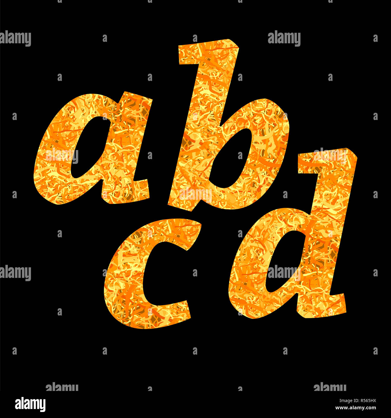 Yellow Letters of Alphabet Stock Photo - Alamy