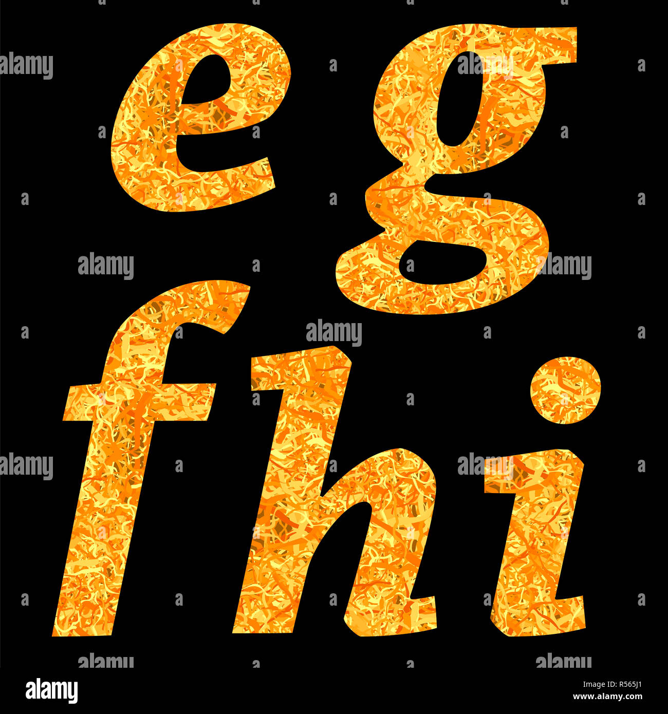 Yellow Letters of Alphabet Stock Photo - Alamy