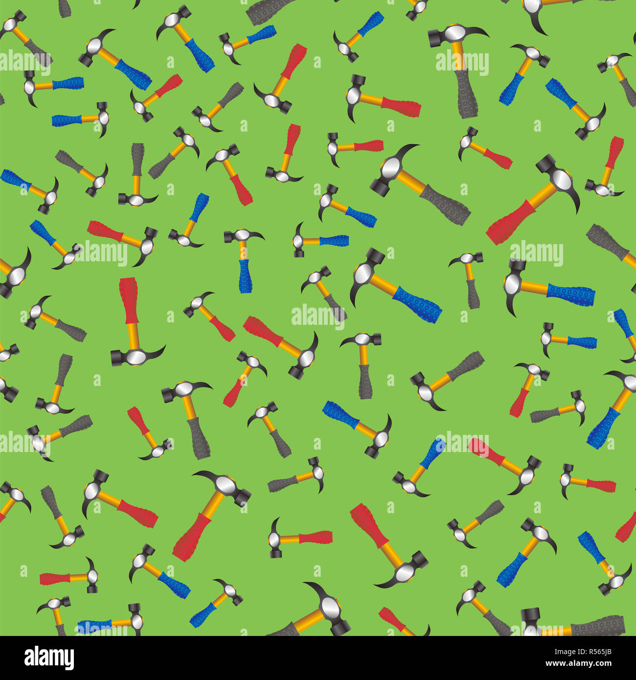 Colored Hammer Seamless Random Pattern Stock Photo - Alamy