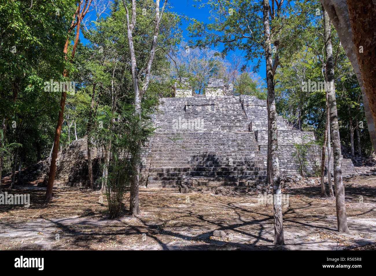 Balamku Pyramid View Stock Photo - Alamy