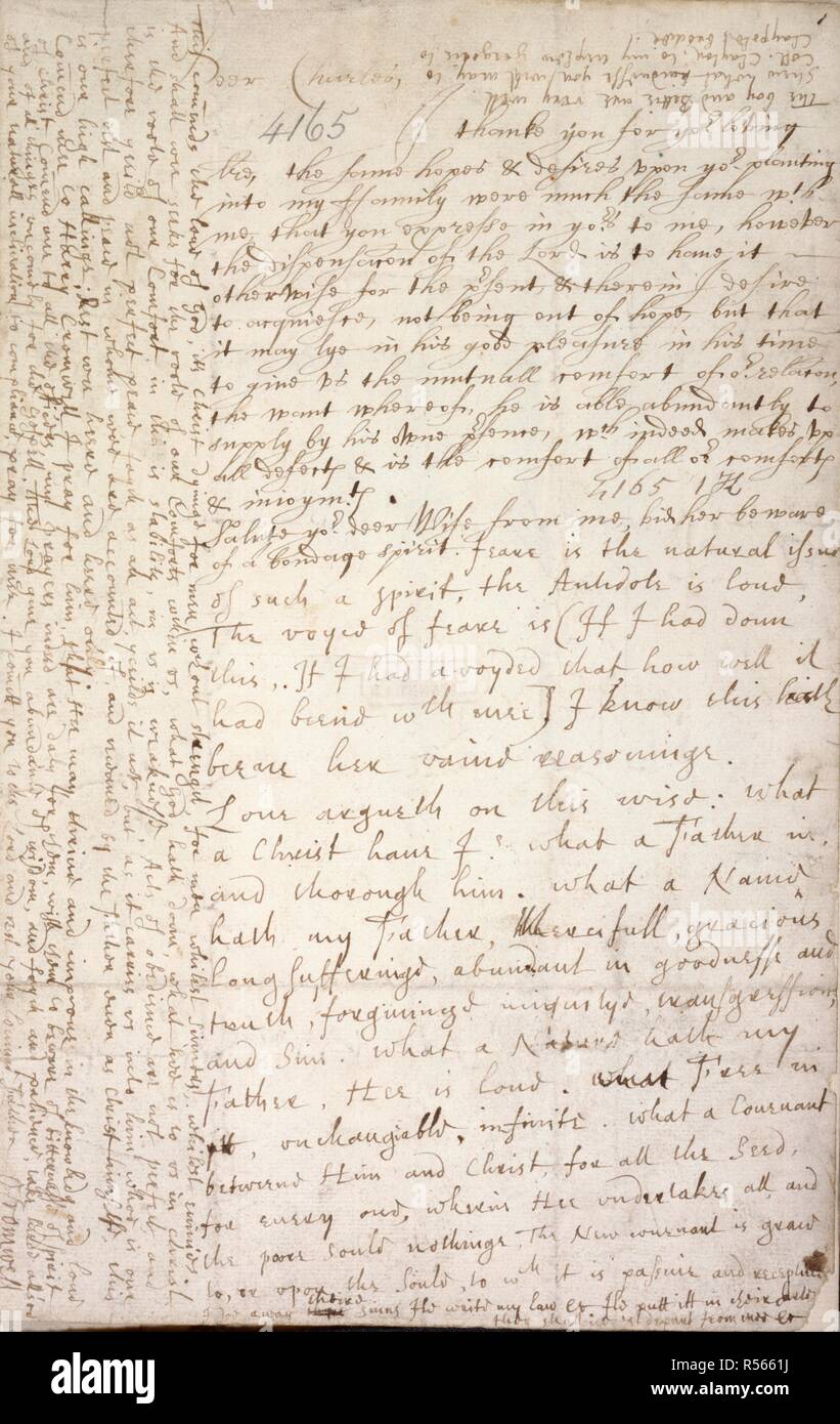 Letter of Oliver Cromwell. Fleetwood Papers. England [London]; 1652 ...