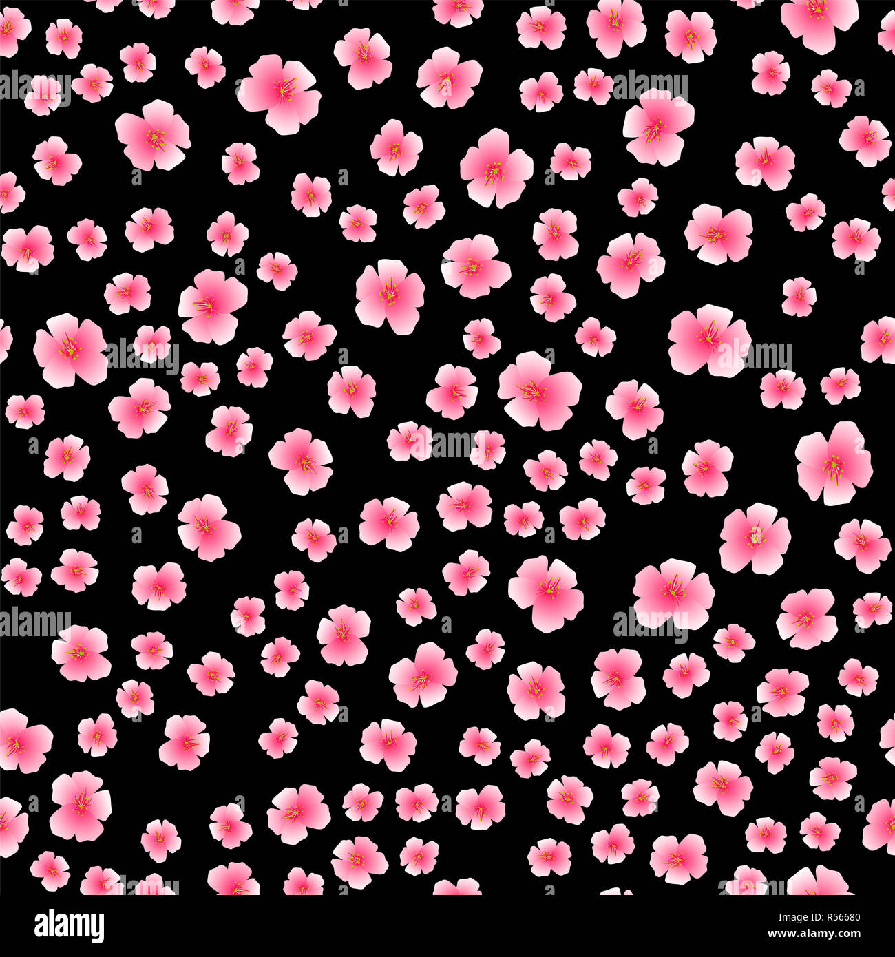 Pink Flower Seamless Pattern Stock Photo - Alamy