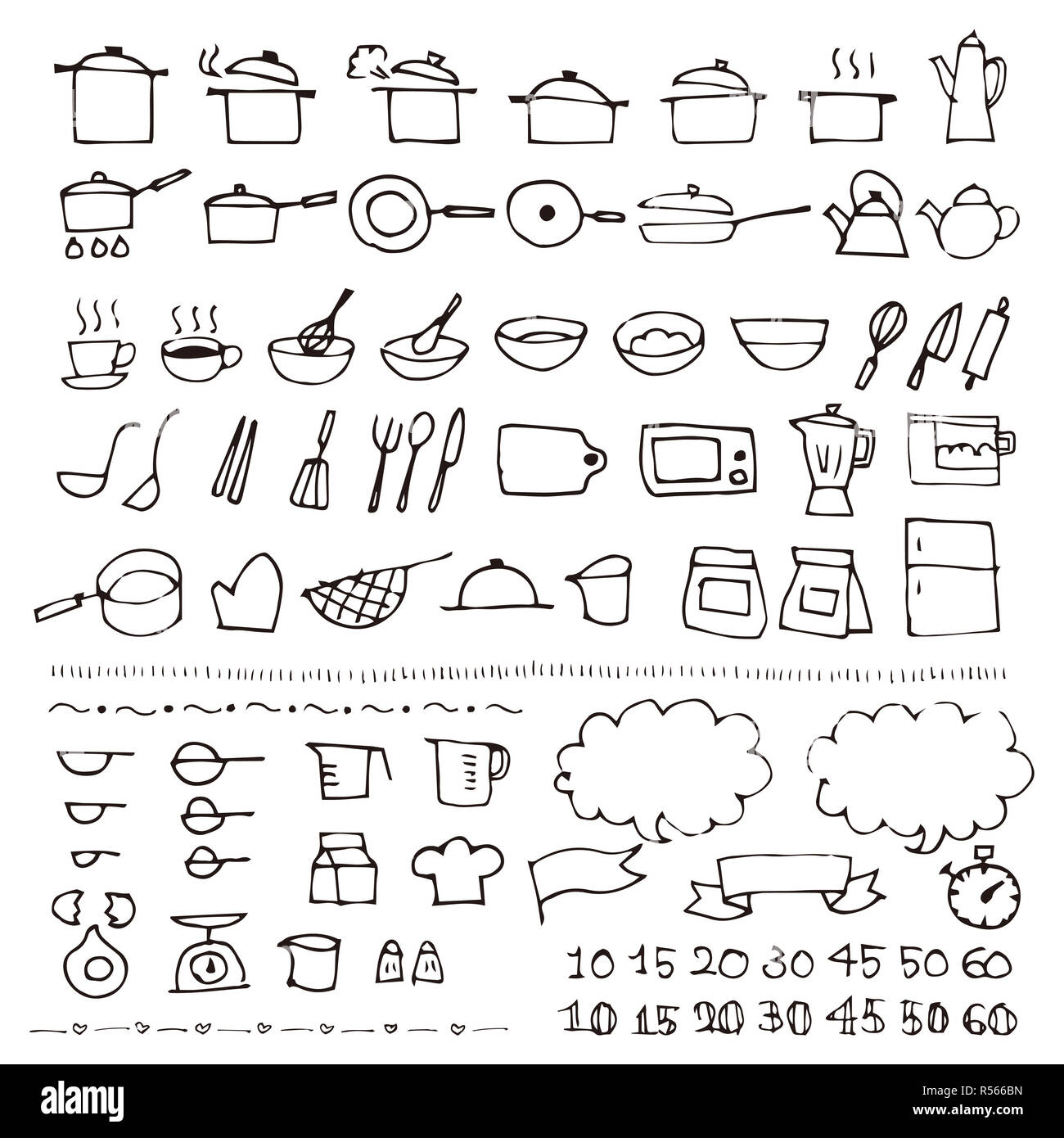 Doodle pot image hand Cut Out Stock Images & Pictures - Alamy