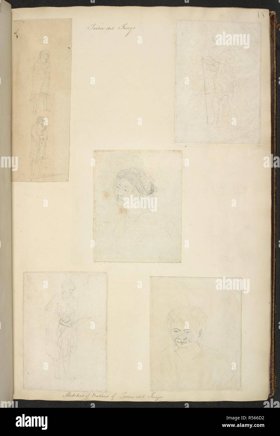 Sketches of natives of Tierra del Fuego. A Collection of Drawings made ...