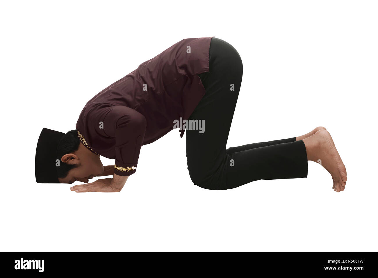 Praying position Cut Out Stock Images & Pictures - Alamy