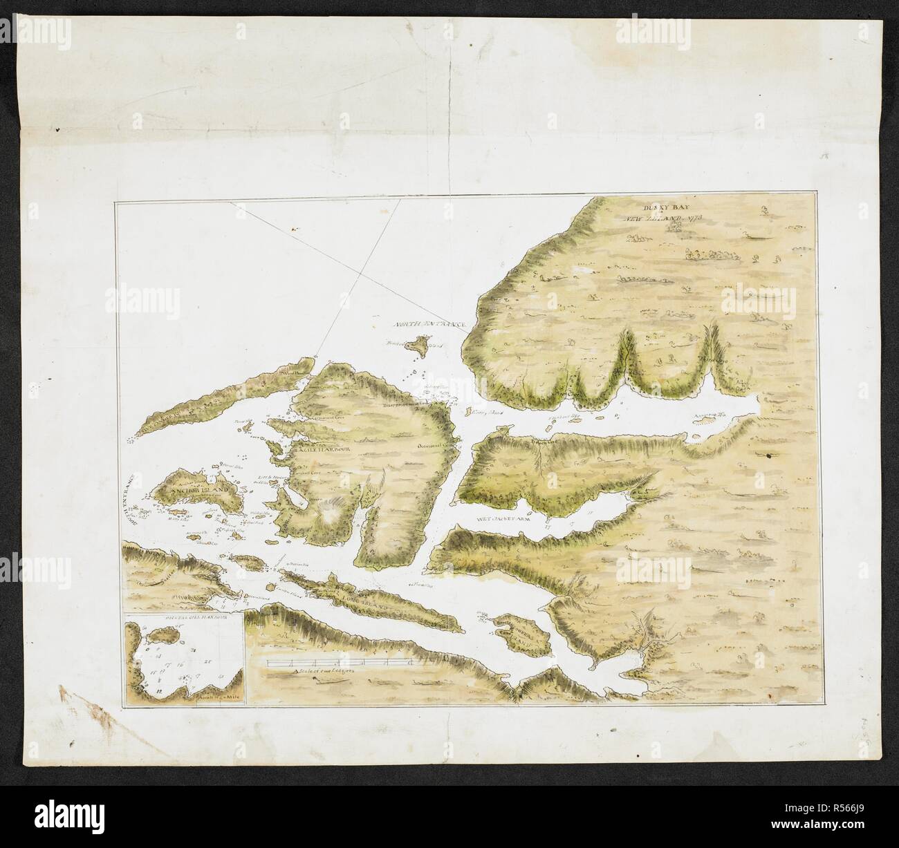 A chart showing parts of New Zealand, including Dusky Bay. SIXTY-SEVEN ...