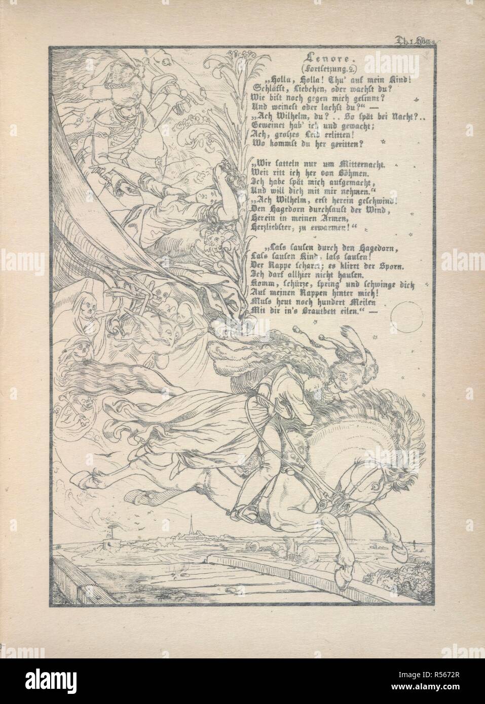 Lenore. Randzeichnungen um Dichtungen der deutschen Classi. Munich ...