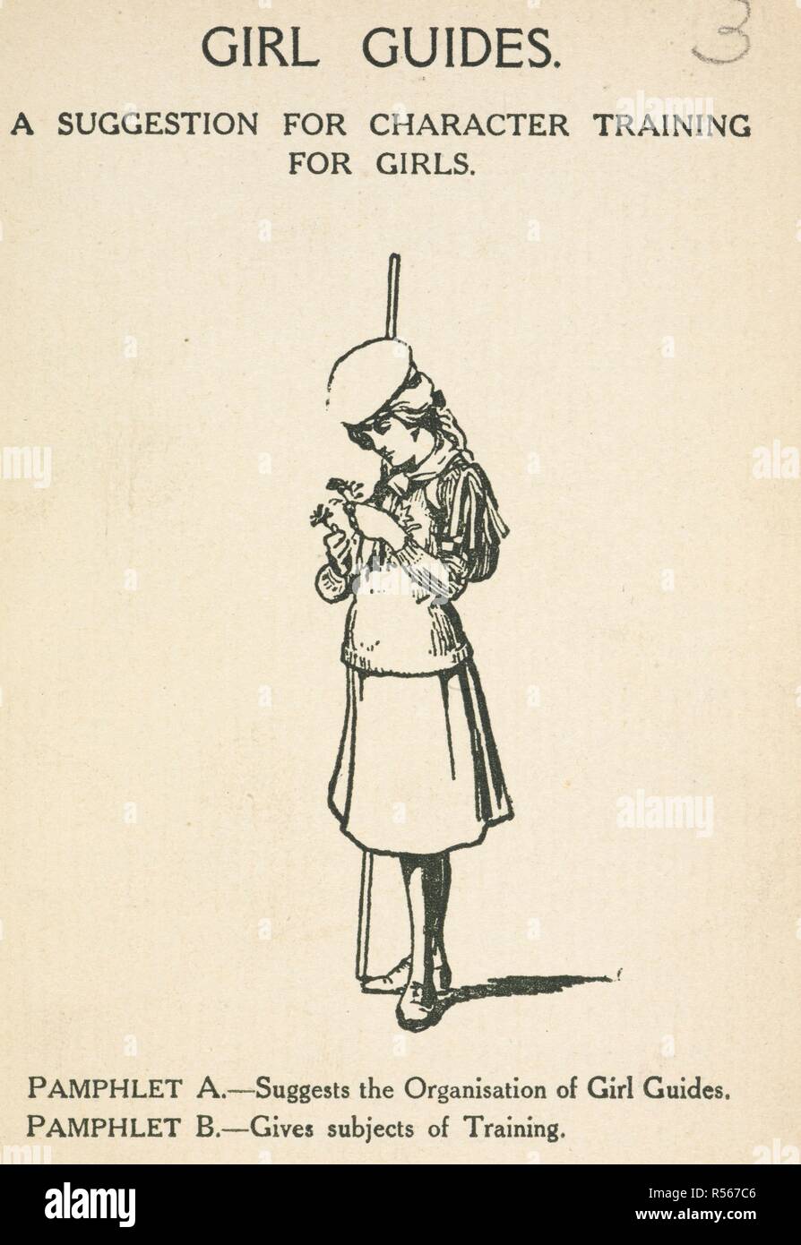 Illustration showing a girl guide. Girl Guides. A suggestion for ...