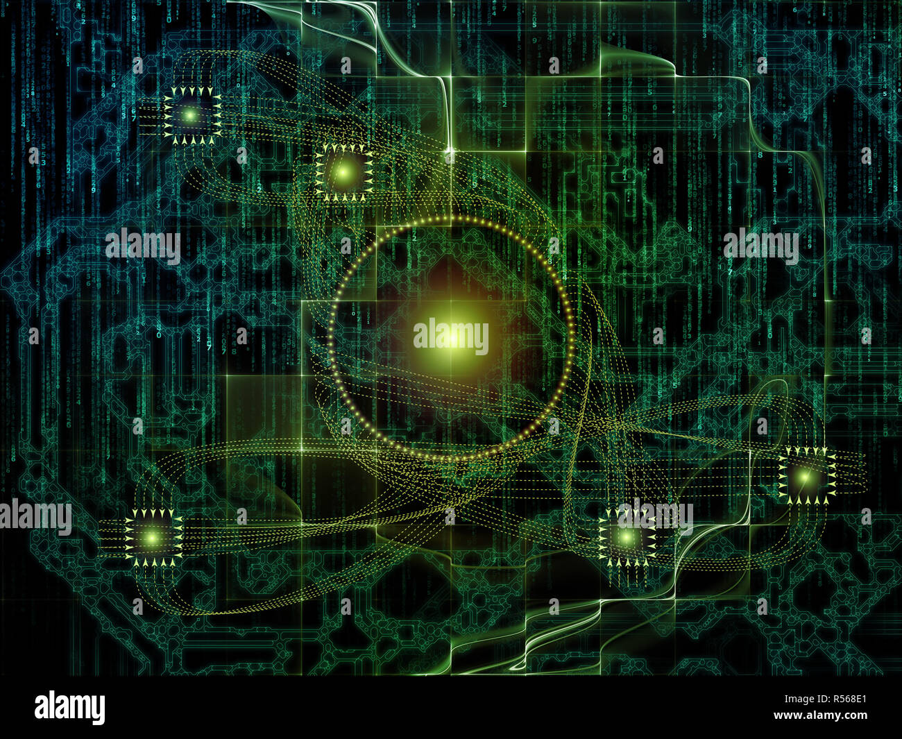 Visualization of Technology Links Stock Photo - Alamy