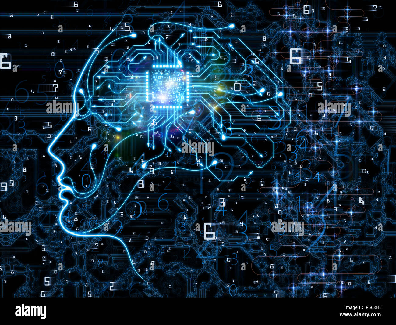 Digital Life of Machine Consciousness Stock Photo - Alamy