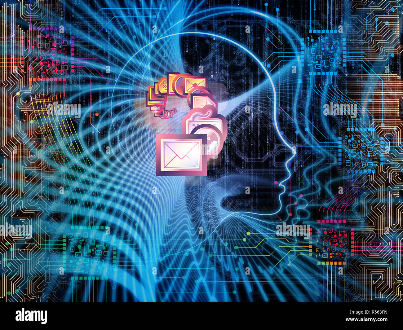 Magic of Machine Consciousness Stock Photo - Alamy