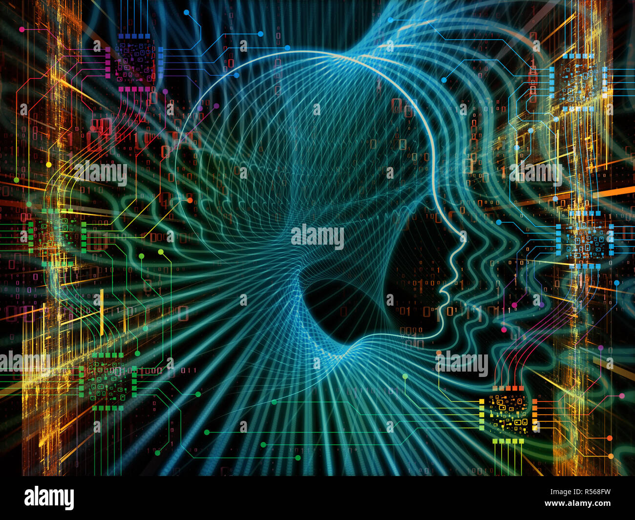 Machine Consciousness Background Stock Photo - Alamy