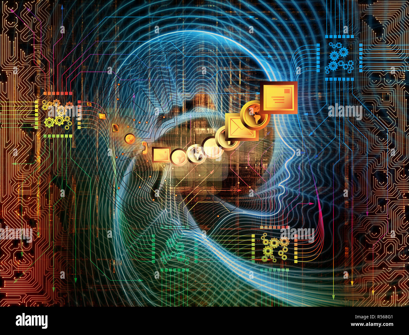 Machine Consciousness Processing Stock Photo - Alamy