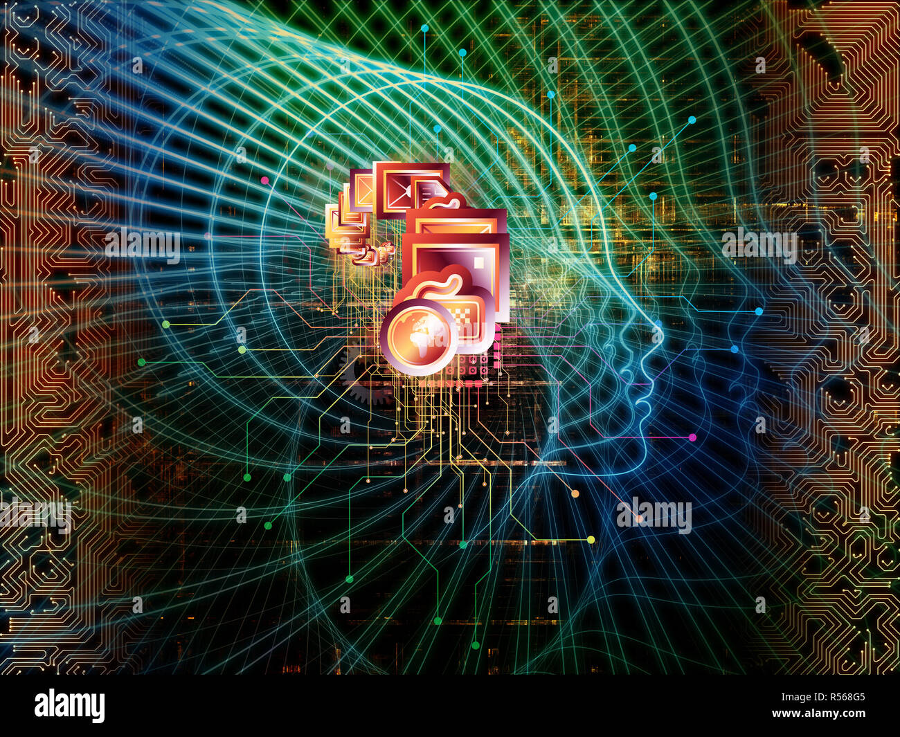 Machine Consciousness Design Stock Photo - Alamy