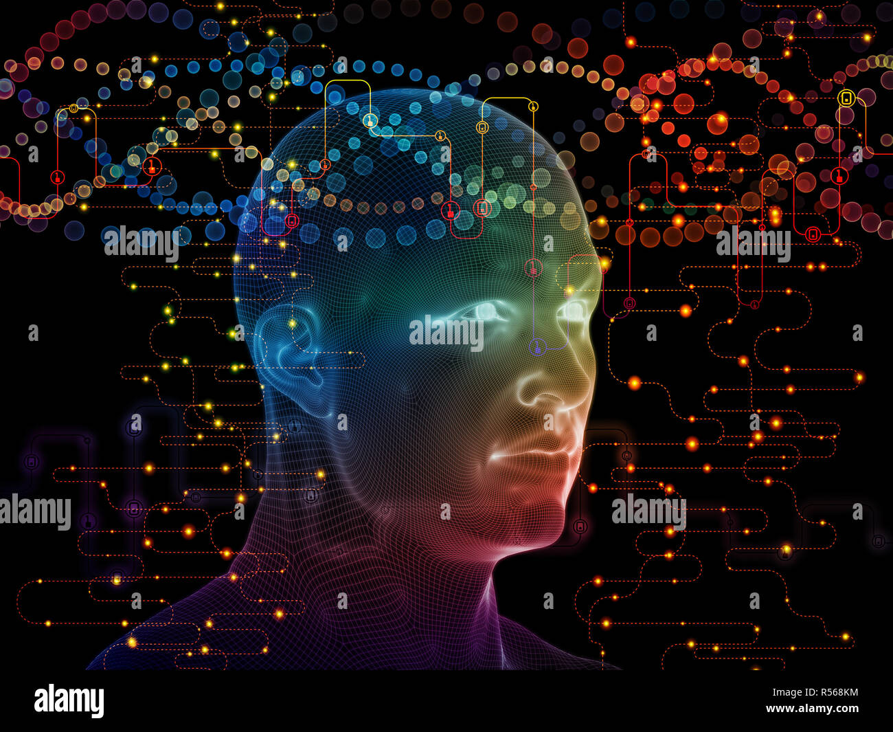 Visualization of Data Transfers Stock Photo - Alamy