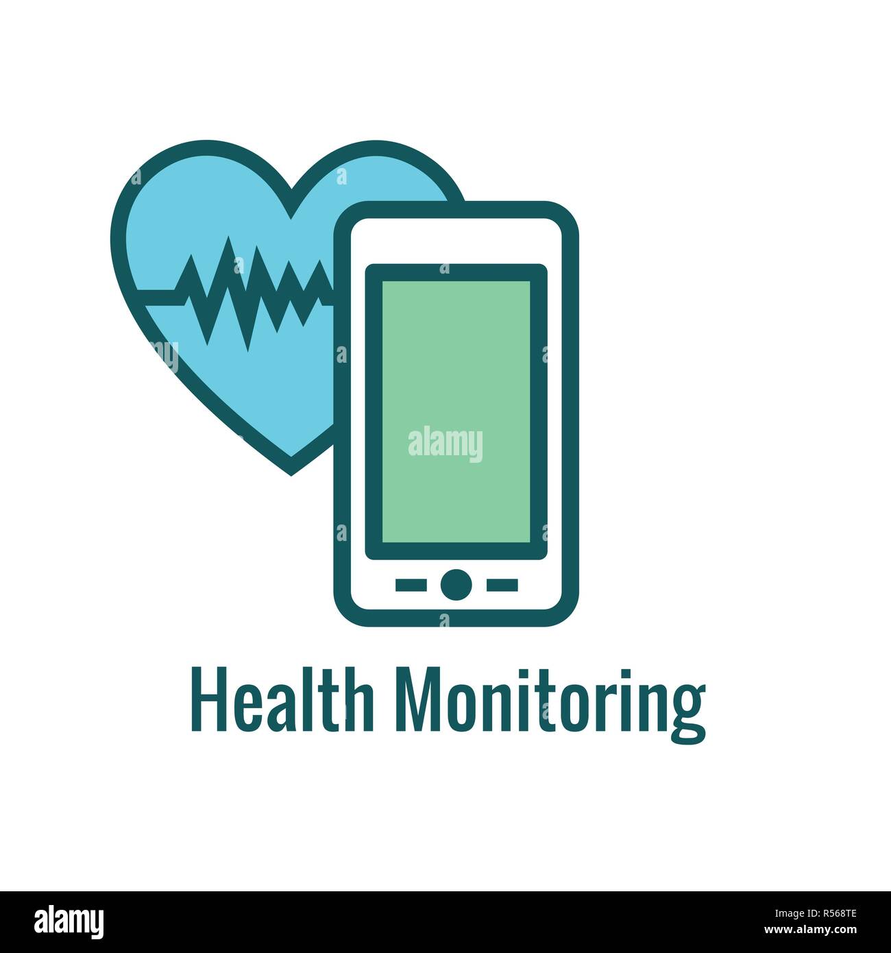 Telemedicine abstract idea - icons illustrating remote health and ...