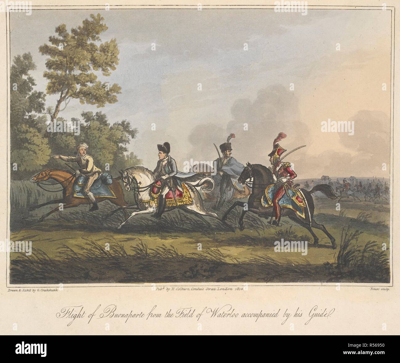 Defeat of napoleon bonaparte at waterloo in 1815 hi-res stock ...