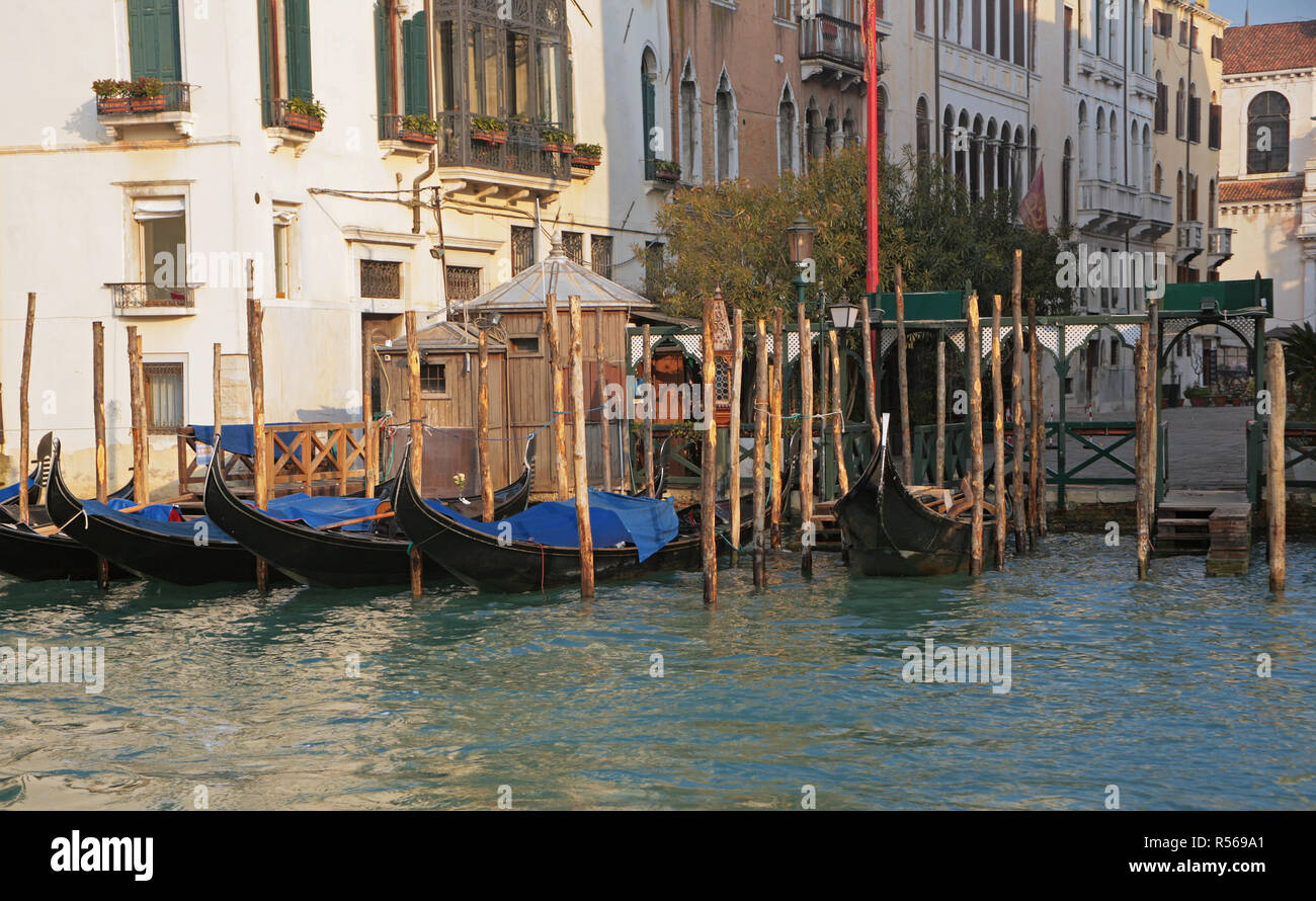 The Grand Canal at the traghetto stop Santa Maria del Giglio in San ...