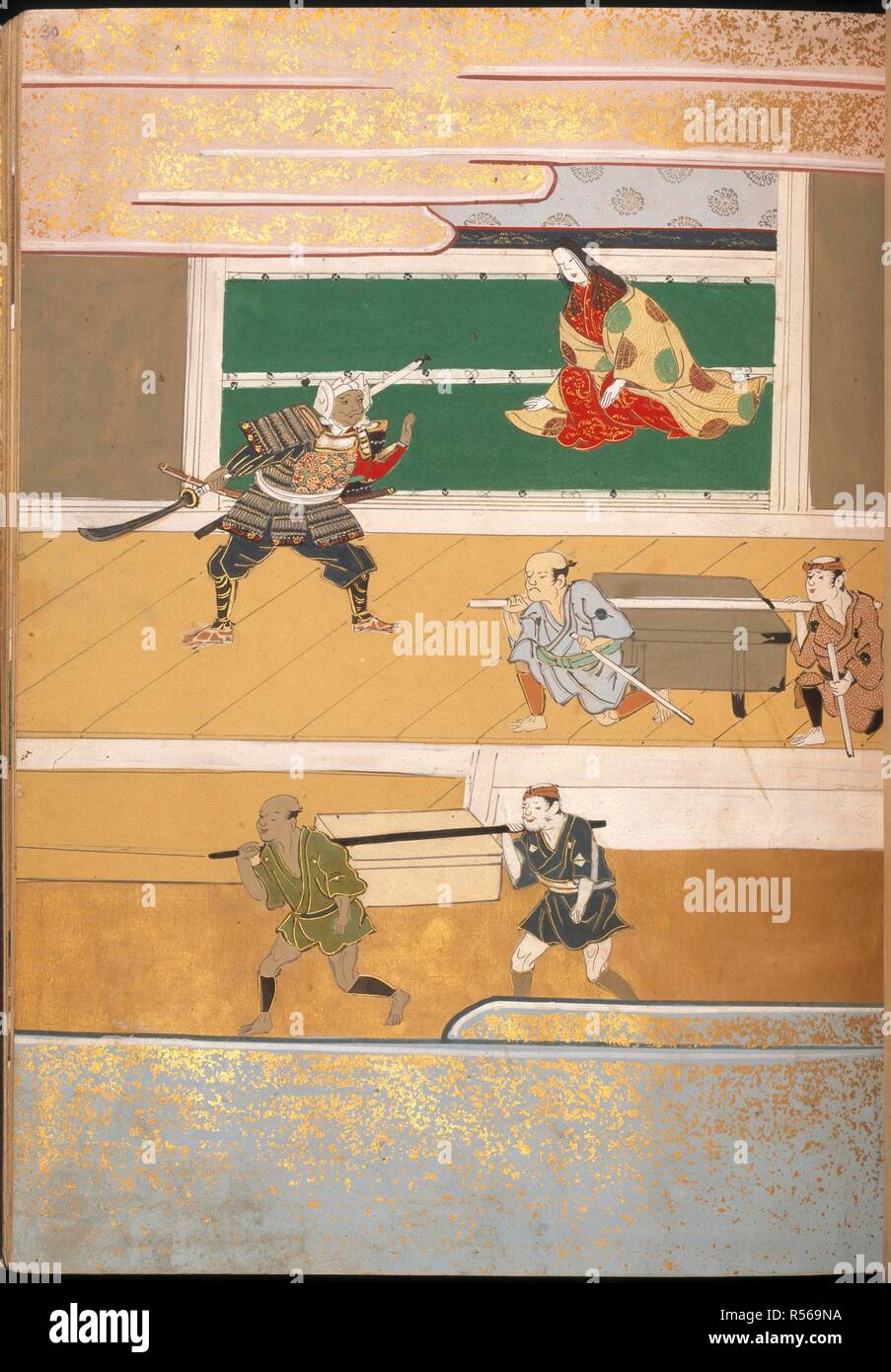 Japanese warrior & lady. Benkei Monogatari ('The Tale of Benkei ...