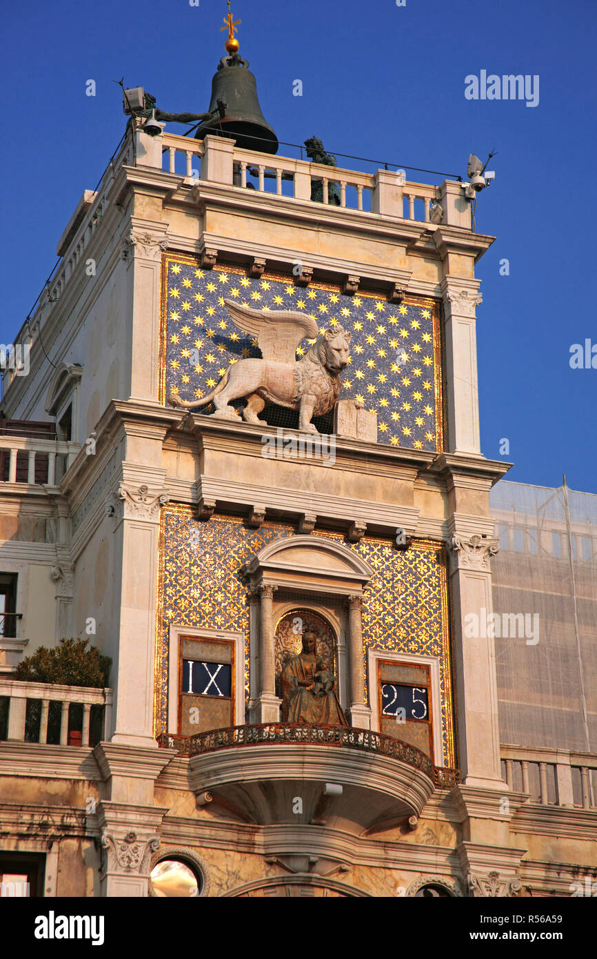 Torre dell'Orologio, 15th century clocktower in Piazza St. Marco ...