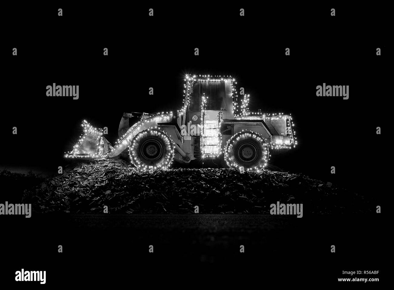 Wheel loader Black and White Stock Photos & Images - Alamy