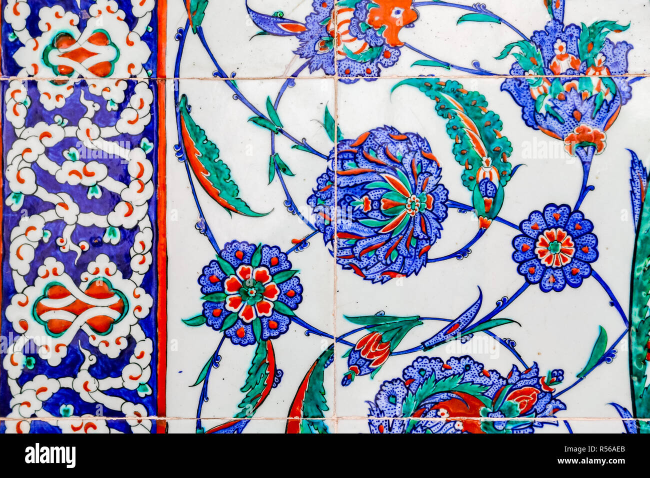 Turkish Blue Tiles in Istanbul City, Turkey Stock Photo - Alamy