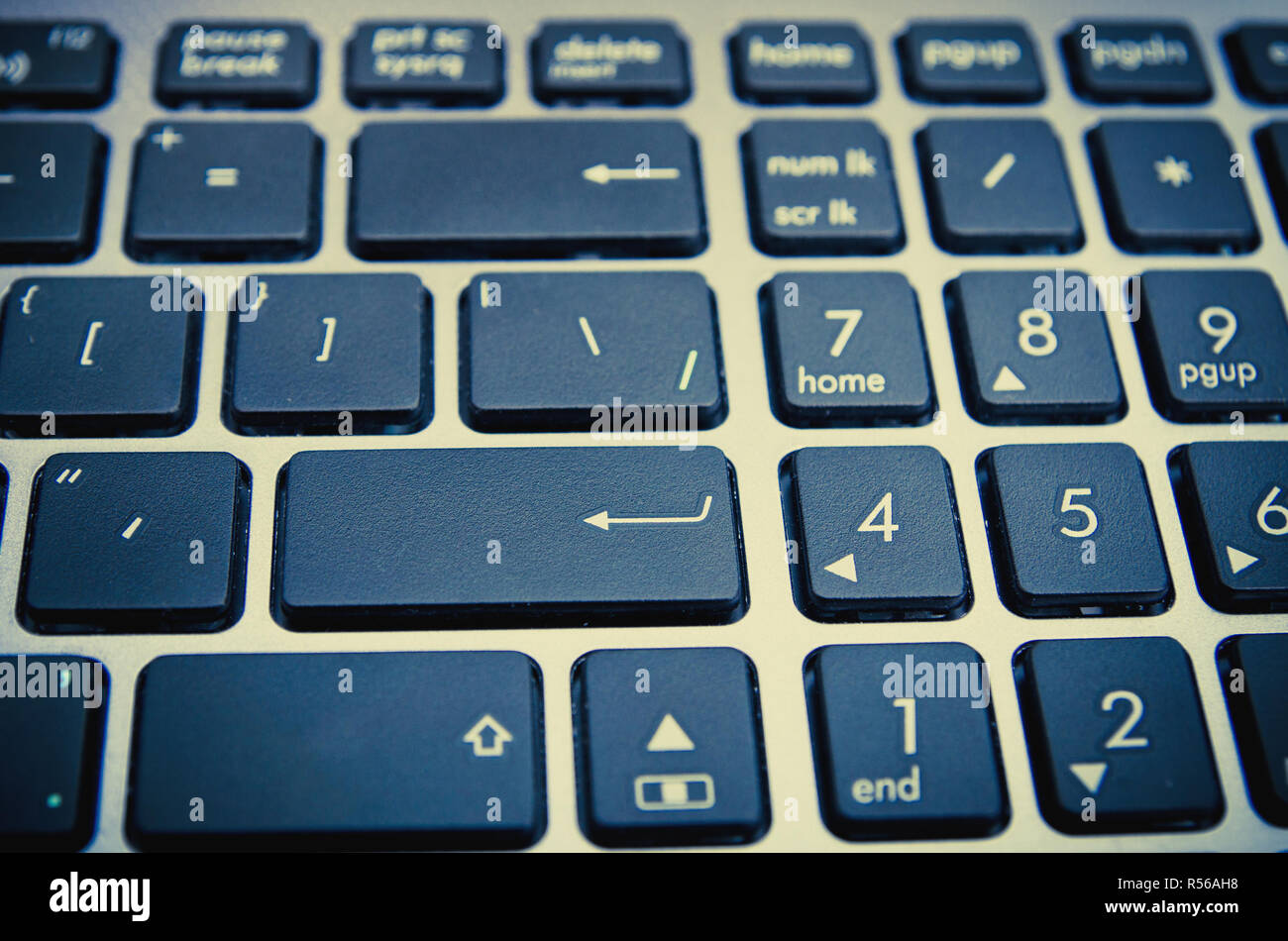 laptop keyboard closeup as a background Stock Photo - Alamy