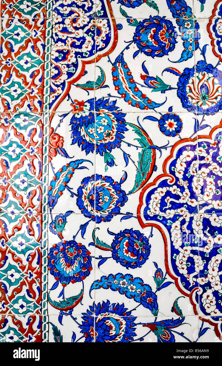 Turkish Blue Tiles in Istanbul City, Turkey Stock Photo - Alamy