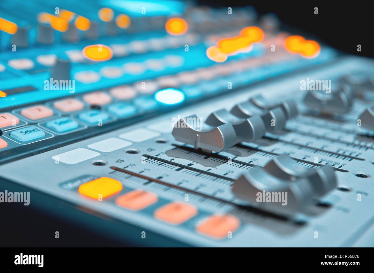 sound music mixer control panel Stock Photo - Alamy