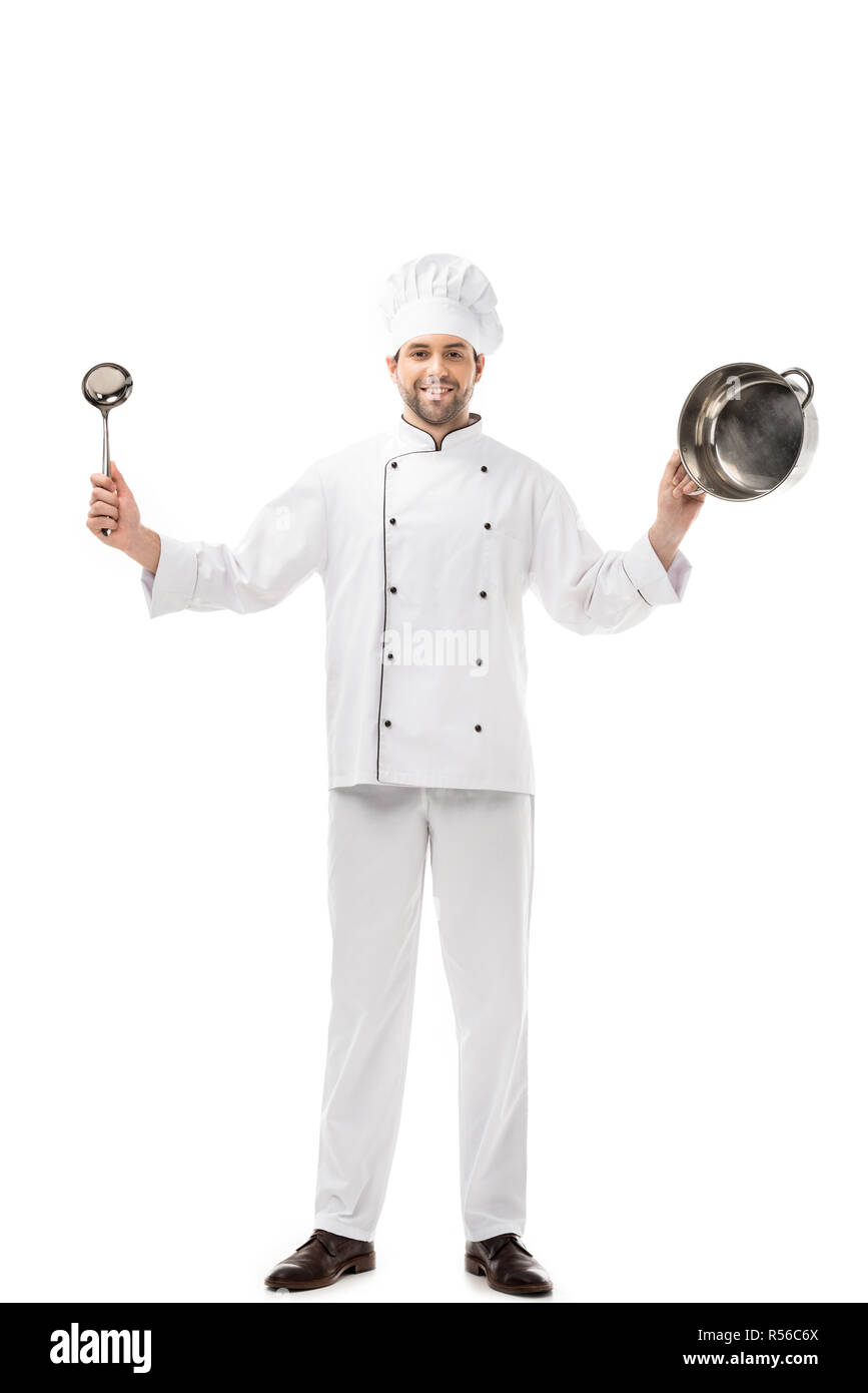 Chef holding ladle smiling hi-res stock photography and images - Alamy