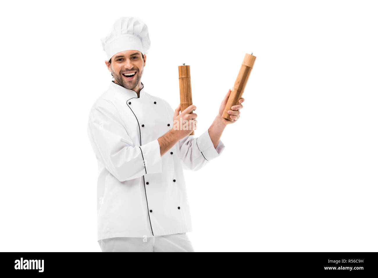Happy dancing chef on isolated hi-res stock photography and images - Alamy
