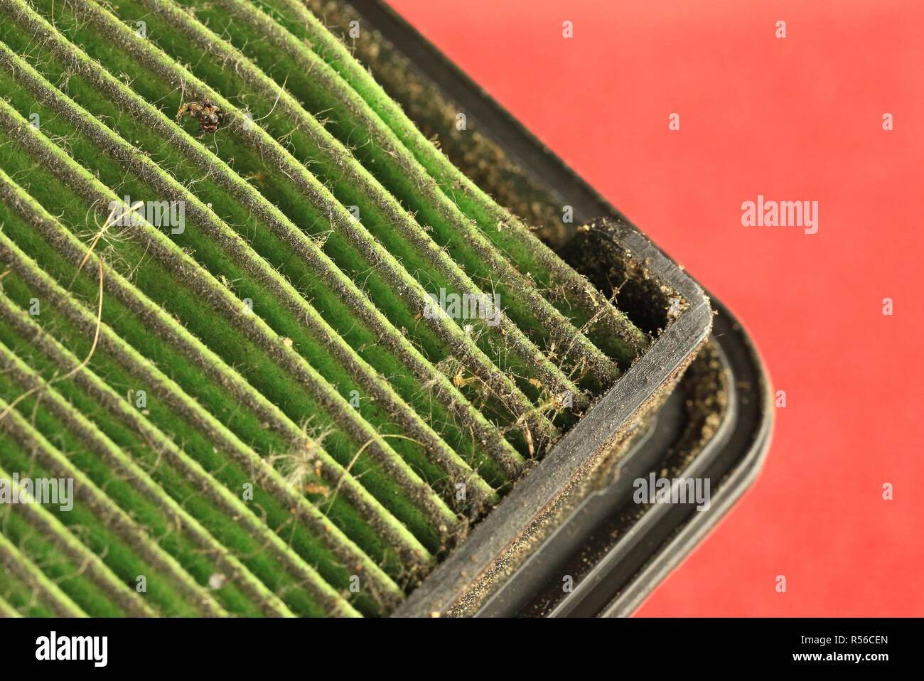 Clogged air filter from a combustible engine Stock Photo - Alamy