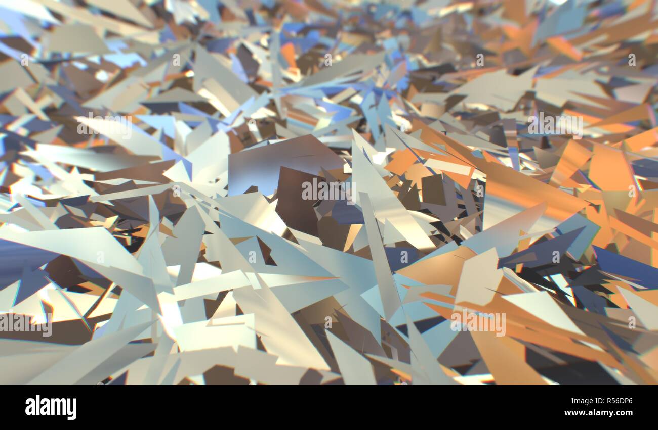 Glitch 3d render, golden modern shattered field texture, random ...