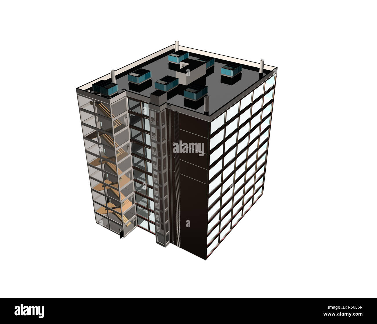 Multi story office buildings Cut Out Stock Images & Pictures - Alamy