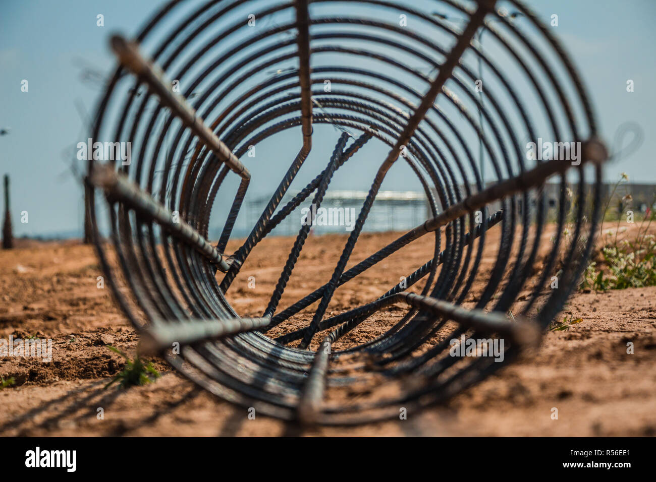 Steel rod used for poles construction with reinforce concrete at ...